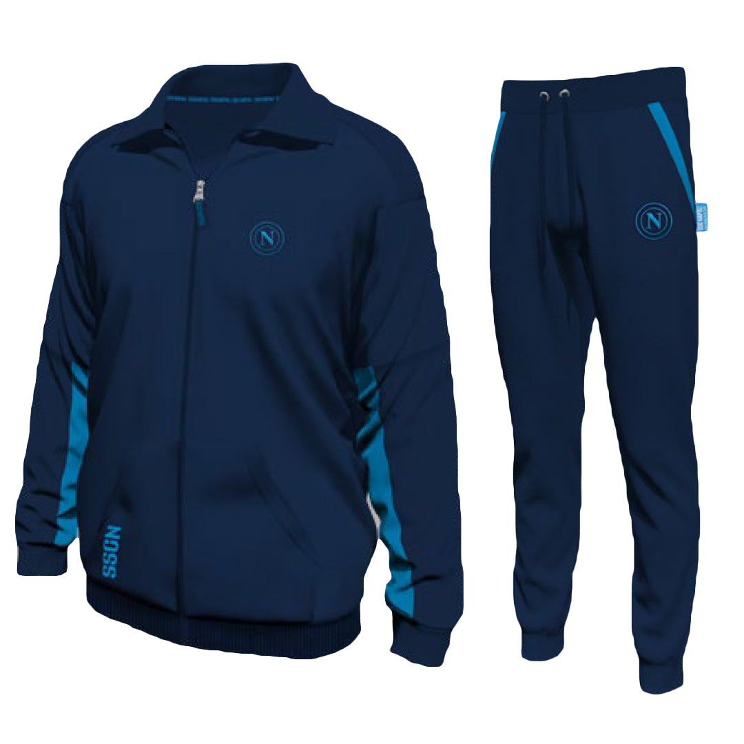 Tuta Felpata Full Zip Blu Logo SSC Napoli – Napoli Store