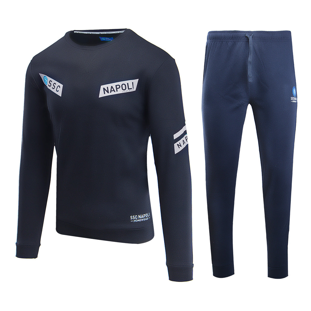 Tuta Homewear Girocollo SSC Napoli Blu – Napoli Store