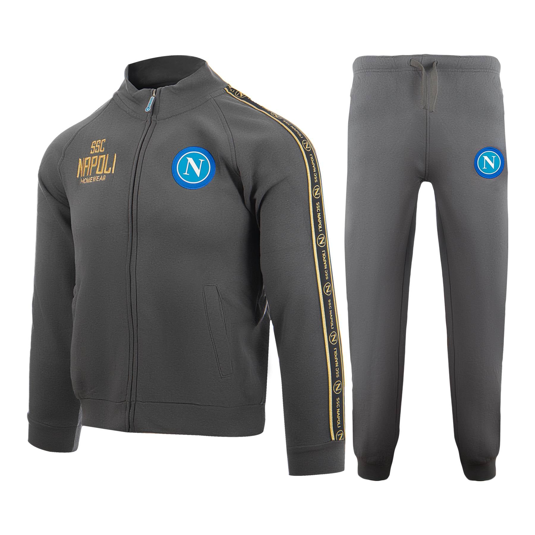 Tuta Felpata Banda Homewear Junior Piombo SSC Napoli – Napoli Store