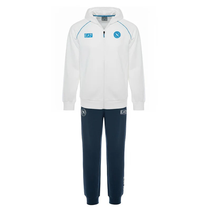 Tuta Felpata Ssc Napoli ea7 bianca 2025/2026 – Napoli Store